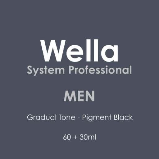 Wella System Professional Men Gradual Tone Pigment Black Mousse 60ml ...